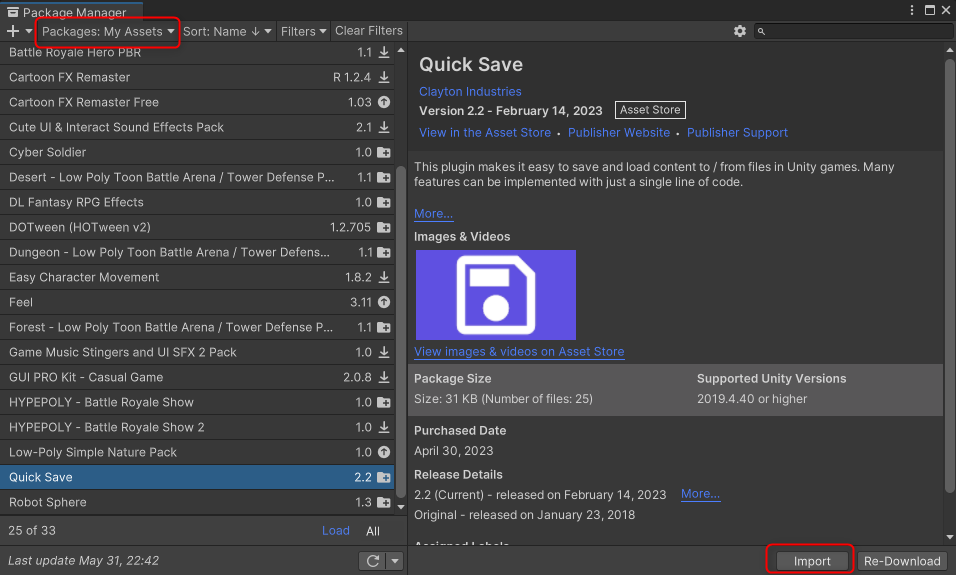 【Unity】無料アセット「QuickSave」を使ったセーブ機能の作り方